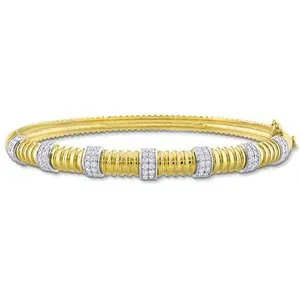 JULIANNA B. Diamond Bangle Bracelet 14k Two-tone Gold - 14k Gold