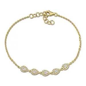 JULIANNA B. Diamond Teardrop Bracelet - 14k Yellow Gold