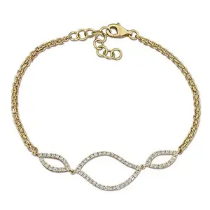 JULIANNA B. Diamond Intertwined Bracelet 14k - 14k Yellow Gold
