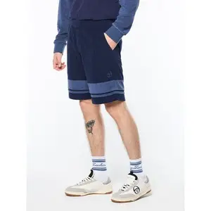 SERGIO TACCHINI Alvar Terry Towel Shorts With Damarindo Stripes - Eclipse