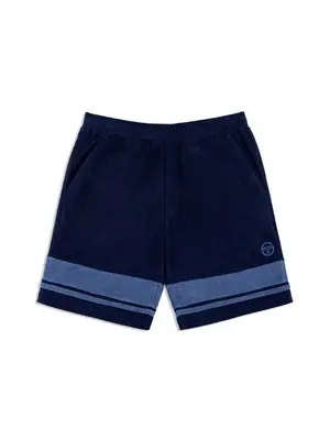 SERGIO TACCHINI Alvar Terry Towel Shorts With Damarindo Stripes - Eclipse