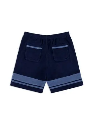 SERGIO TACCHINI Alvar Terry Towel Shorts With Damarindo Stripes - Eclipse