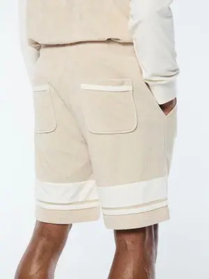 SERGIO TACCHINI Alvar Terry Towel Shorts With Damarindo Stripes - Fog