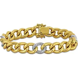 JULIANNA B. Diamond Cuban Link Bracelet - 14k Gold