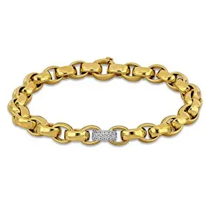 JULIANNA B. Diamond Rolo Link Chain Bracelet - 14k Gold