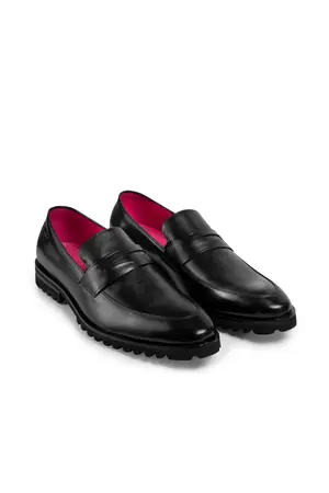 GARDNT Alessandro Leather Loafer - Black