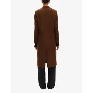 The Kooples Notched-lapel Single-breasted Wool-blend Coat