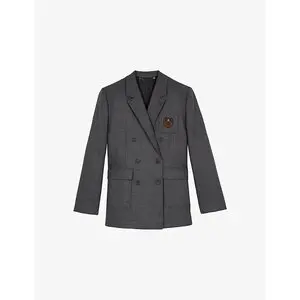 The Kooples Crest Double-breasted Wool Blazer