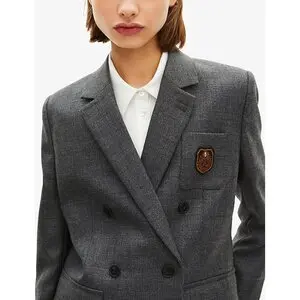 The Kooples Crest Double-breasted Wool Blazer