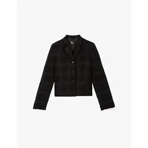 The Kooples Checked Wool-blend Jacket
