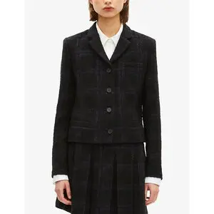 The Kooples Checked Wool-blend Jacket