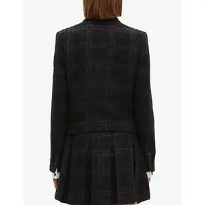 The Kooples Checked Wool-blend Jacket
