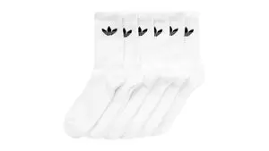 Adidas Trefoil Crew Cushioned Socks - White