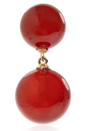 LIÉ STUDIO Earrings With Carnelian Stone - Red