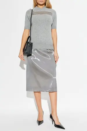 Fabiana Filippi Shimmering-finish Midi Skirt