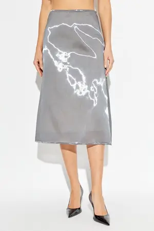 Fabiana Filippi Shimmering-finish Midi Skirt