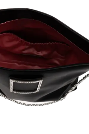 ROGER VIVIER Pilgrim" Shoulder Bag In Silk And Viscose - Black