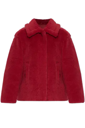 Max Mara Fur Coat - Red