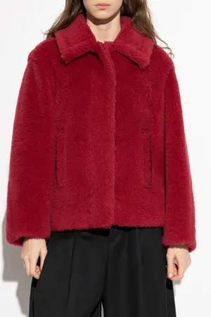 Max Mara Fur Coat - Red