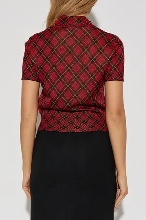 Alexander McQueen Checked Pattern Polo Shirt