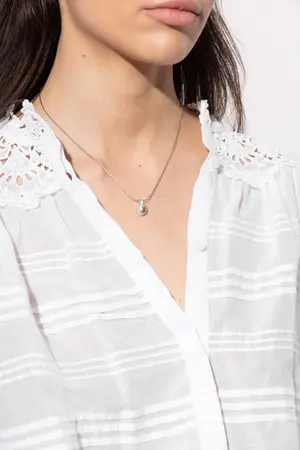Isabel Marant Brass Necklace With Smooth Drop