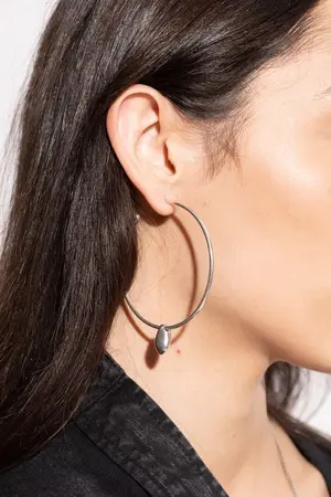 Isabel Marant Étoile Round Hoop Earrings With Pendant - Silver