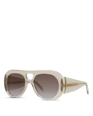Givenchy Bold Round Sunglasses, 53mm - Beige/gradient Brown