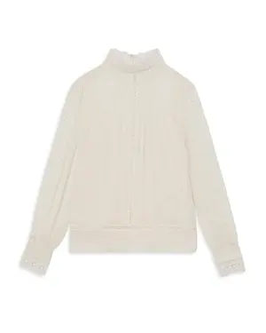 REISS Lace Collar Blouse