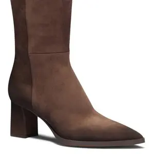 Santoni Suede Mid-heel Boot