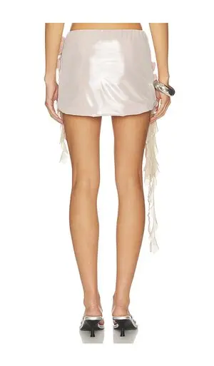 ZEMETA Drag Flower Metallic Skirt