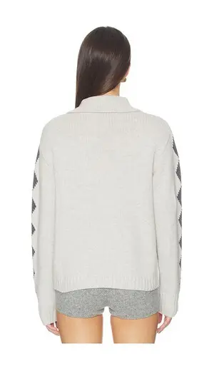 Rails Rhea Zip-up Sweater With Ski Motif