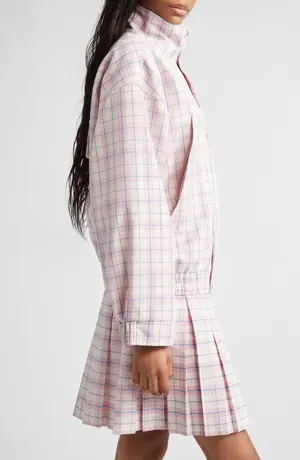 Sandy Liang Papas Plaid Windbreaker Jacket