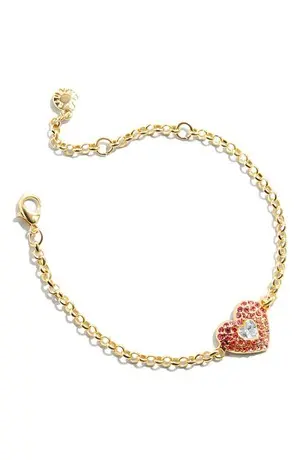 Baublebar Melissa Heart Charm Bracelet - Pink