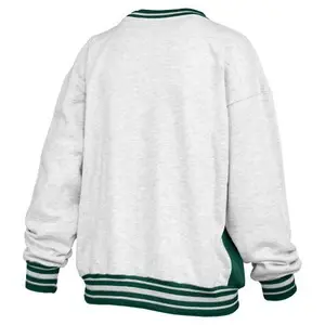 PRESSBOX Green Oregon Ducks Endzone Crewneck Sweatshirt