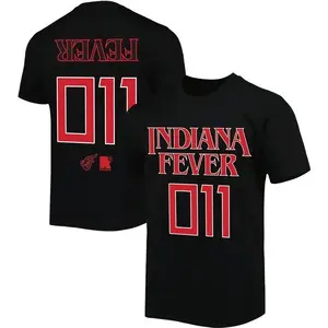 ROUND21 Indiana Fever Stranger Things Premium Relaxed T-shirt - Black