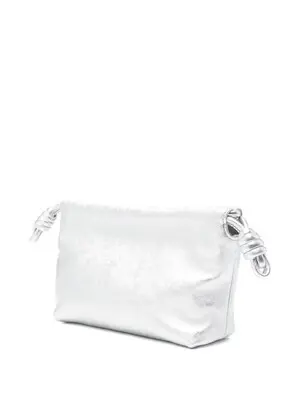 Loewe Flamenco Mini Leather Clutch - Silver