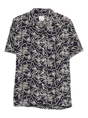 Paul Smith Cotton Blend Printed Shirt - Blue