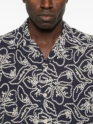 Paul Smith Cotton Blend Printed Shirt - Blue