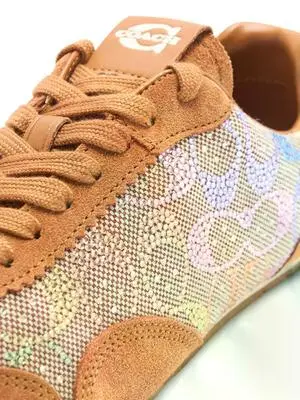 COACH Crystal-embellished Panelled Sneakers