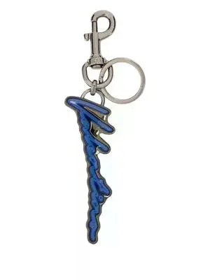 Valentino Garavani Logo-lettering Keychain - Blue