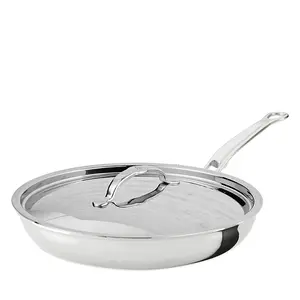 HESTAN Probond Luxe 11 Polished Professional Clad Stainless Steel Skillet With Lid - Silver
