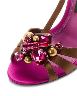 Dolce & Gabbana Embellished T-bar Sandals