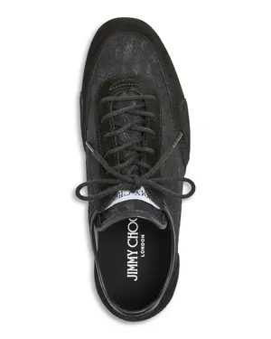 JIMMY CHOO Sunny Lace Up Sneakers - Black