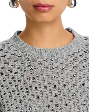 Fabiana Filippi Wool Blend Crewneck Sweater - Roccia