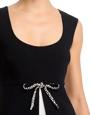 Cinq À Sept Jo Bow Dress - Black/ivory