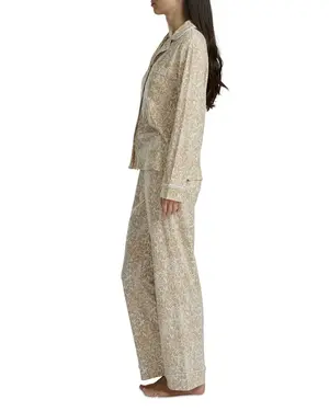 Splendid Notch Collar Pajama Set - Tonal Animal