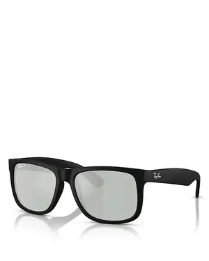 Ray-ban Square Sunglasses - Rubber Black/green Silver