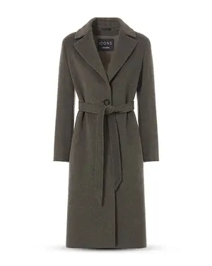 Cinzia Rocca Single Breasted Belted 3/4 Coat
