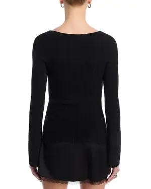 Free People East Side Crewneck Cardigan Sweater