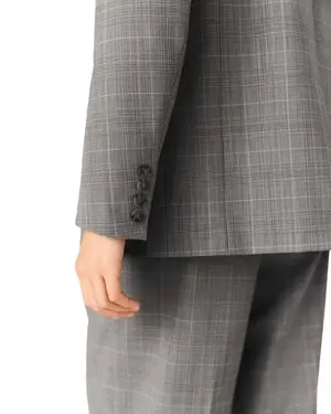 Maje Checked Oversized Blazer